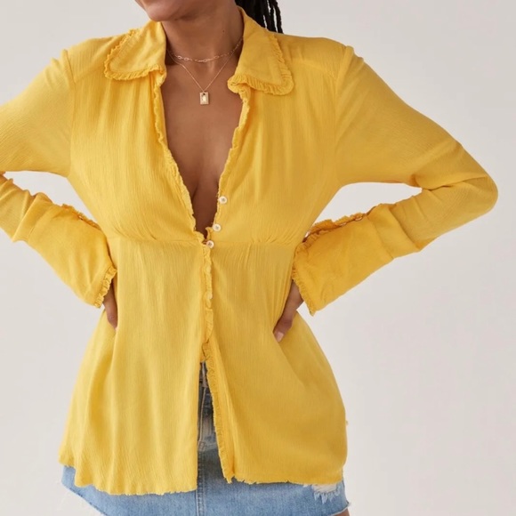 Urban Outfitters | Tops | New Urban Outfitters Lena Open Back Button ...